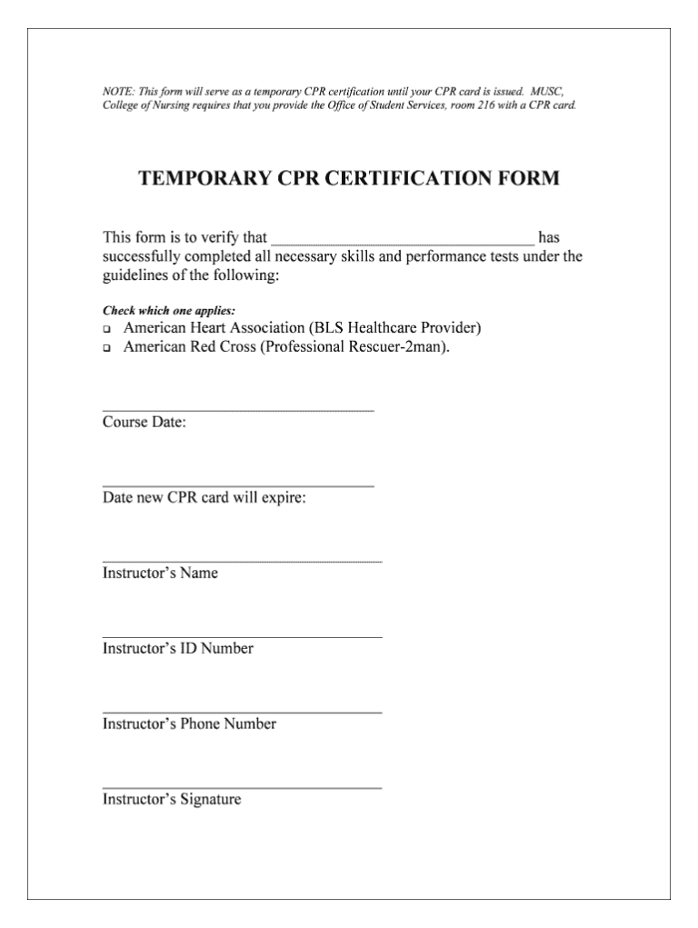 Cpr Form Fill Out And Sign Printable Pdf Template Signnow In Cpr